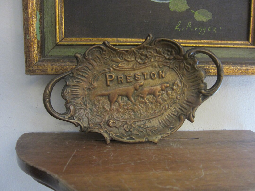 Bronze Hunting Dog Tray, Trinket Dish. Vintage Hunting Dogs, Ring Dish ...
