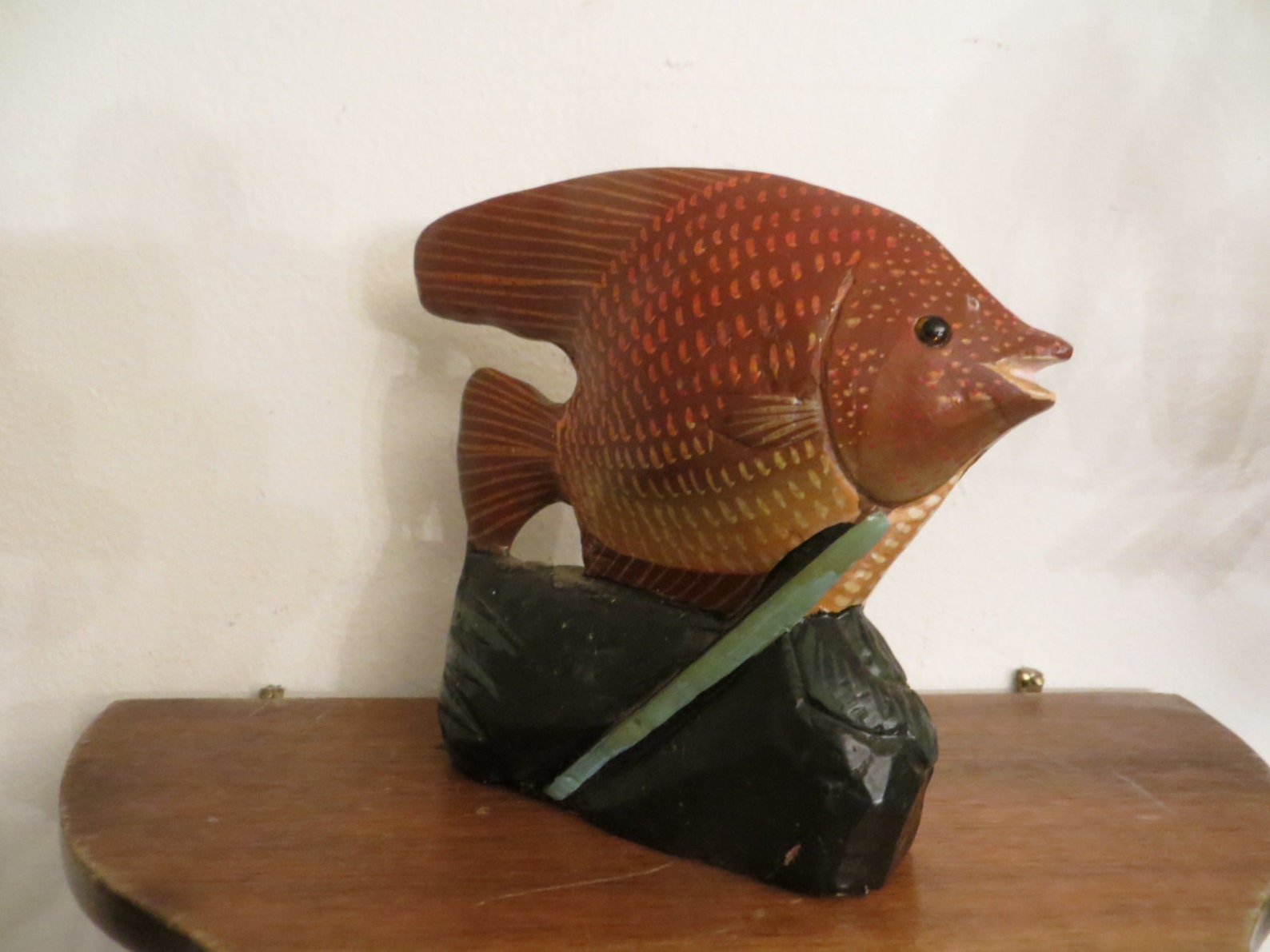 Stone Carved Fish Sculpture Paperweight - Etsy