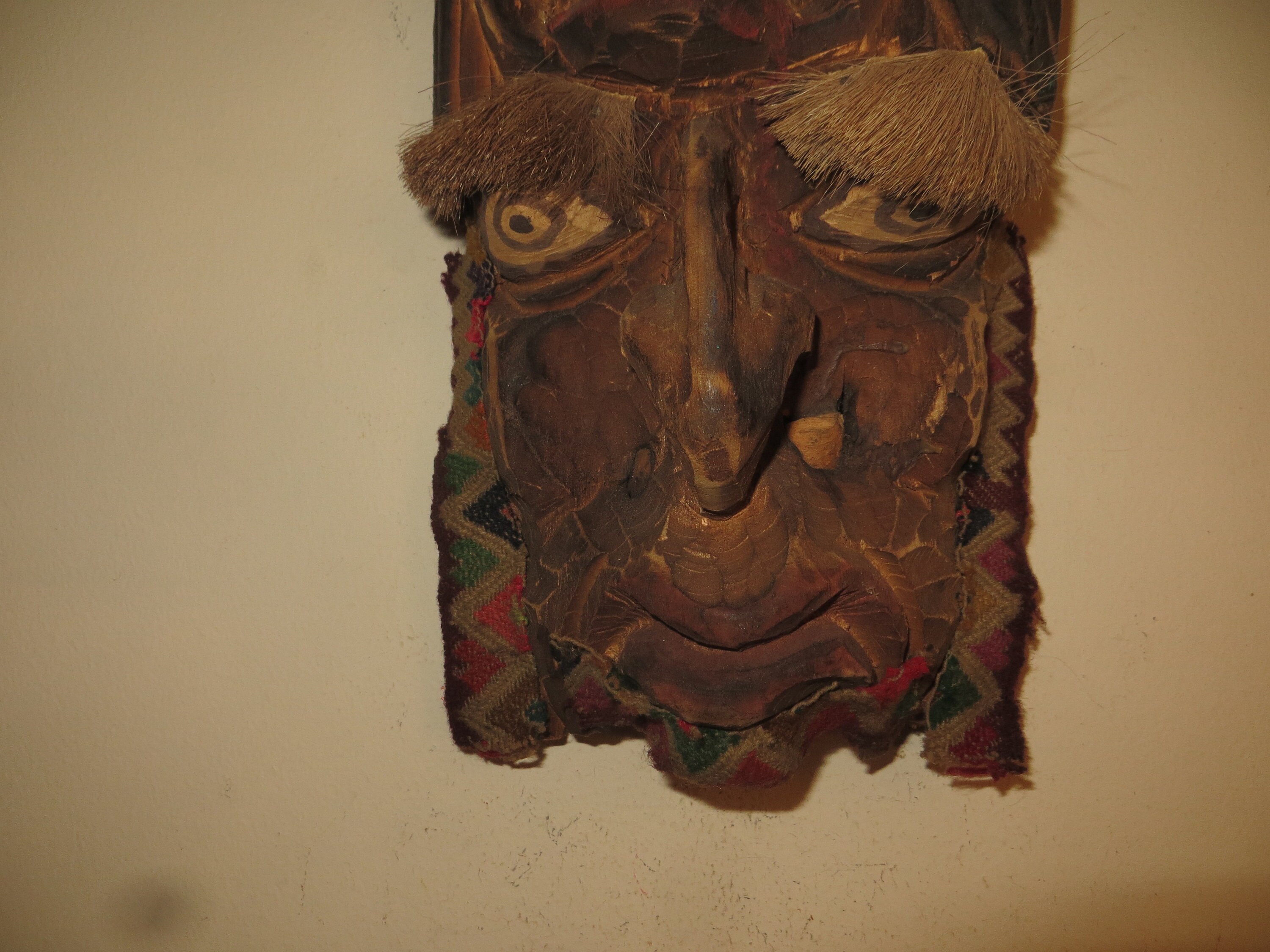 Tribal Mask Two Face Carved Wood Vintage - Etsy