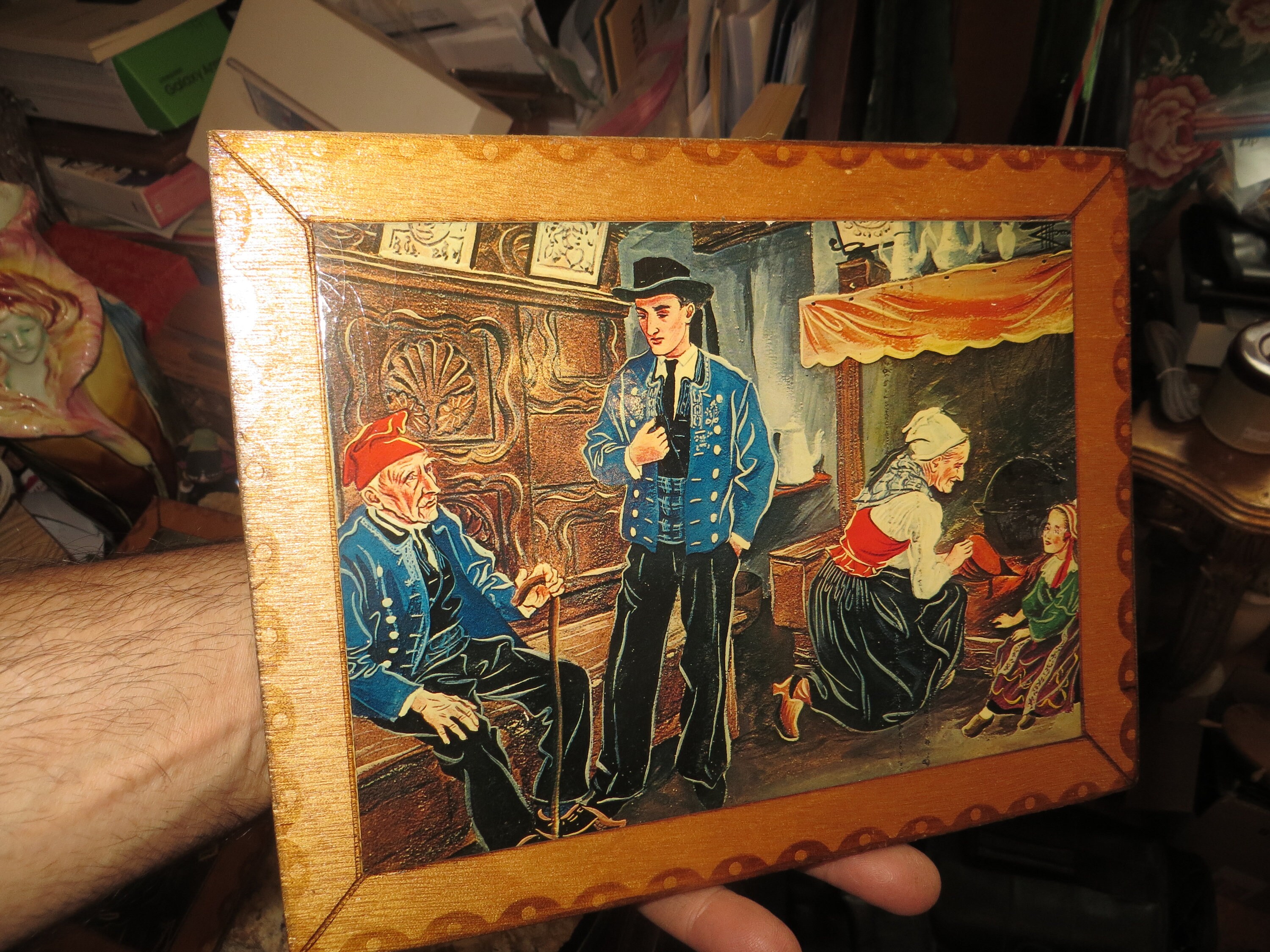 Pair of Vintage Wood Wall Plaque With Prints. - Etsy