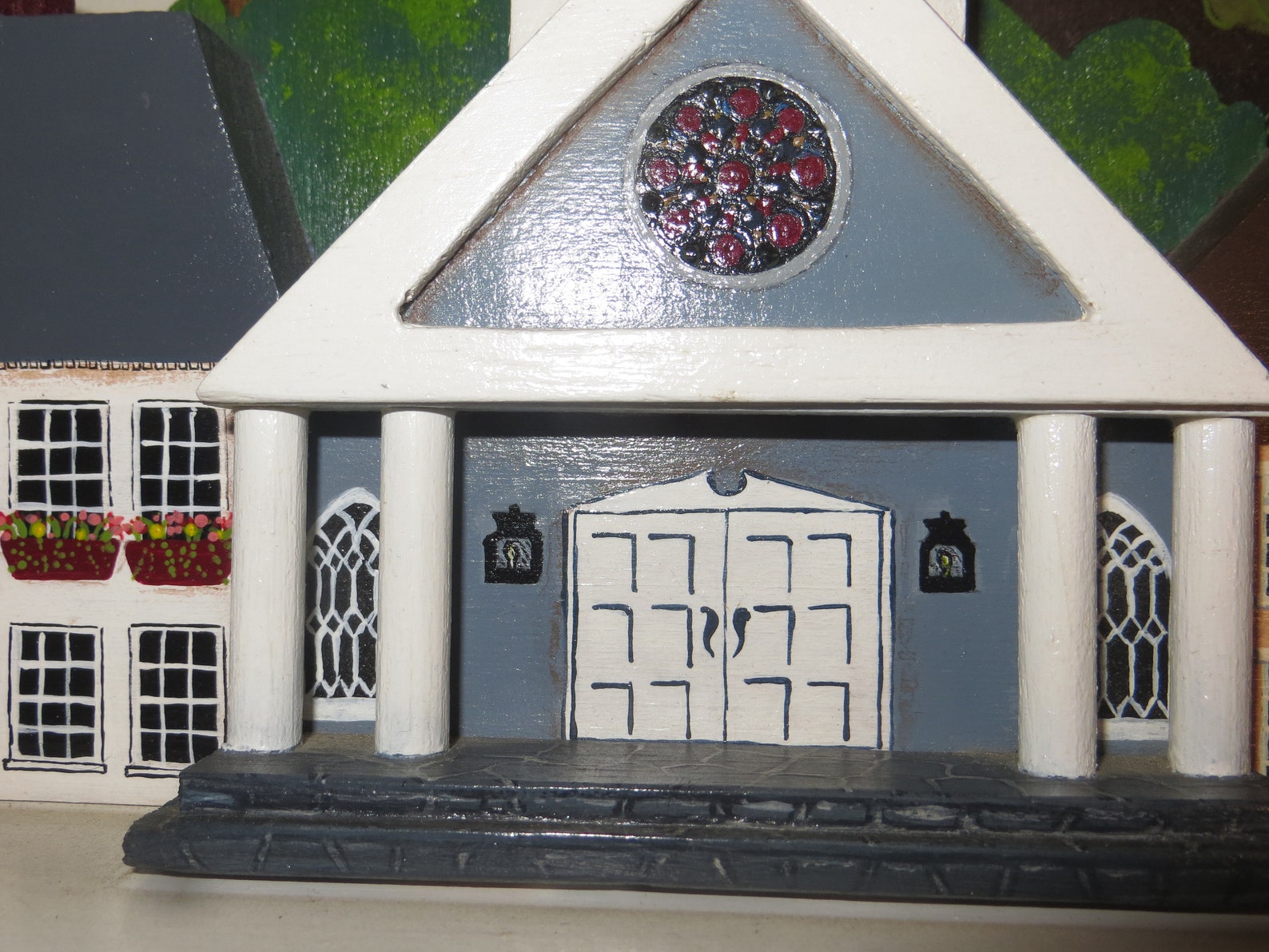 Wood Town 3d Wall Plaque W/ Church - Etsy