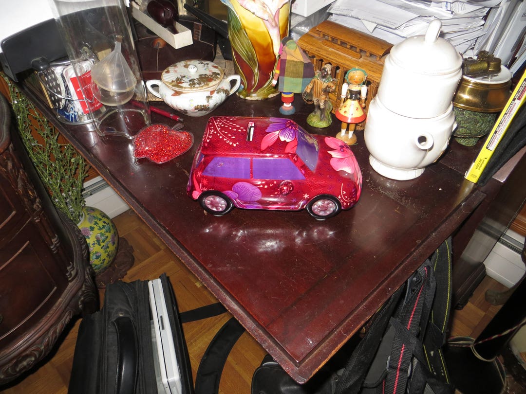 Mini Cooper Colorful Car Bank W/ Plug, Pottery, Change Coins Storage - Etsy