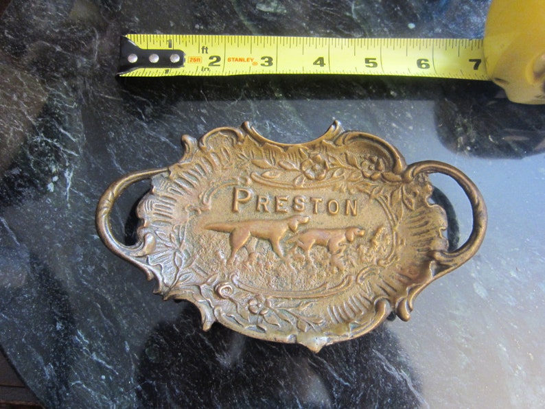 Bronze Hunting Dog Tray Trinket Dish. Vintage Hunting Dogs - Etsy