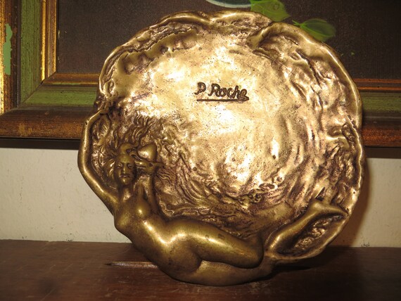 Antique Bronze Pin Tray - Gem