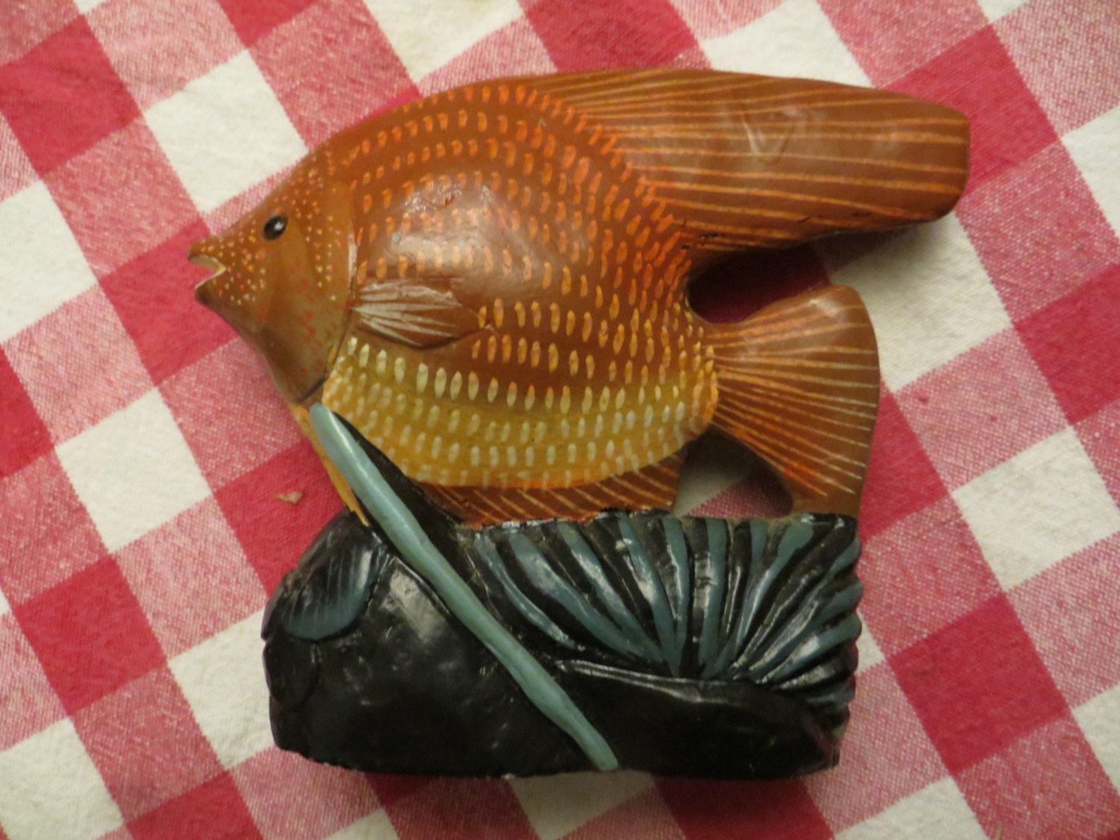 Stone Carved Fish Sculpture Paperweight , Please Read Description - Etsy