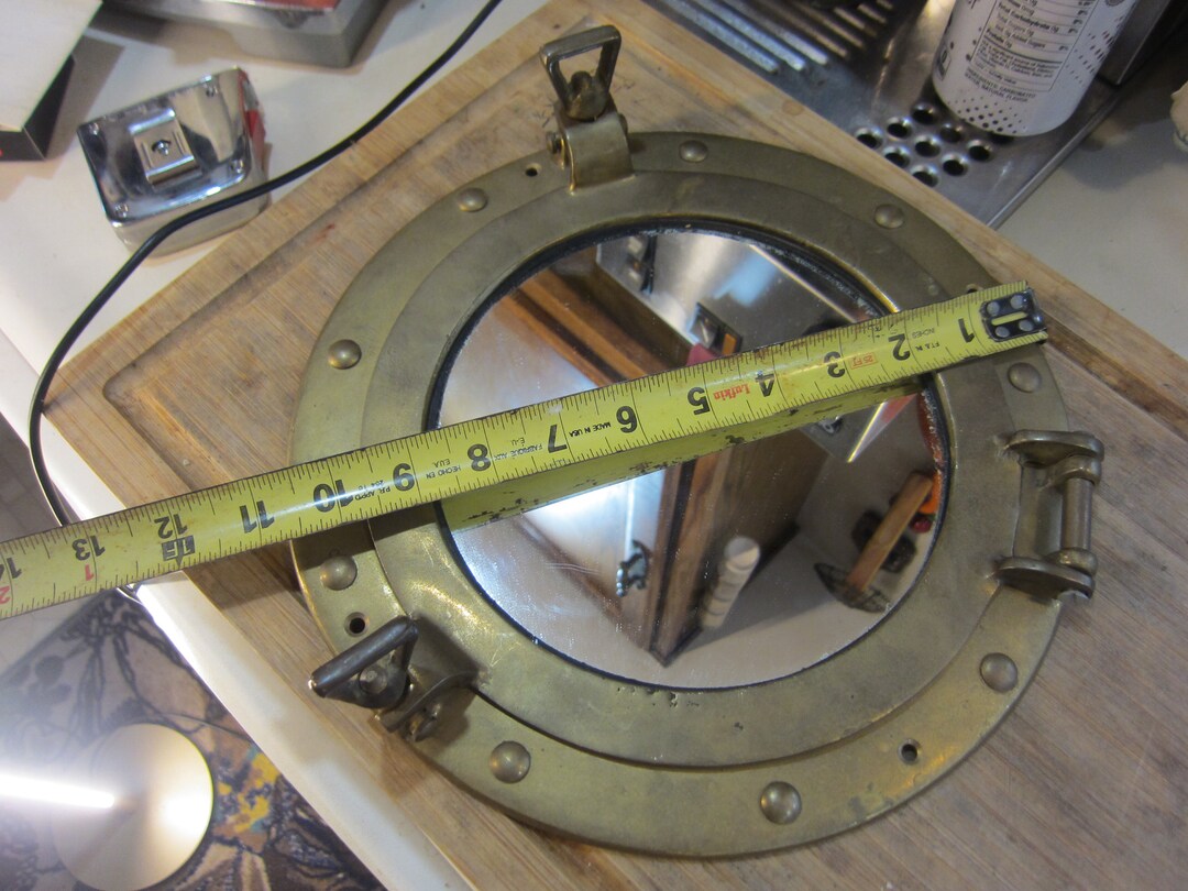 Vintage Brass Porthole, Nautical Mirror - Etsy