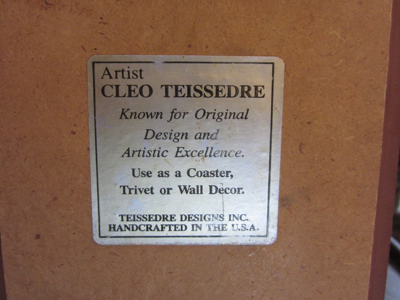 Cleo Teissedre Glazed Tile Native American Indian Art Trivet - Etsy