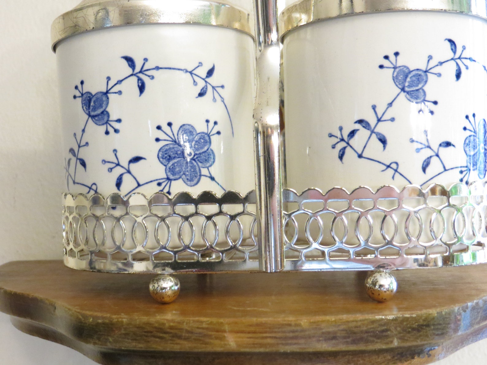 Leonard Silver Staffordshire Castor/condiments Blue and White | Etsy