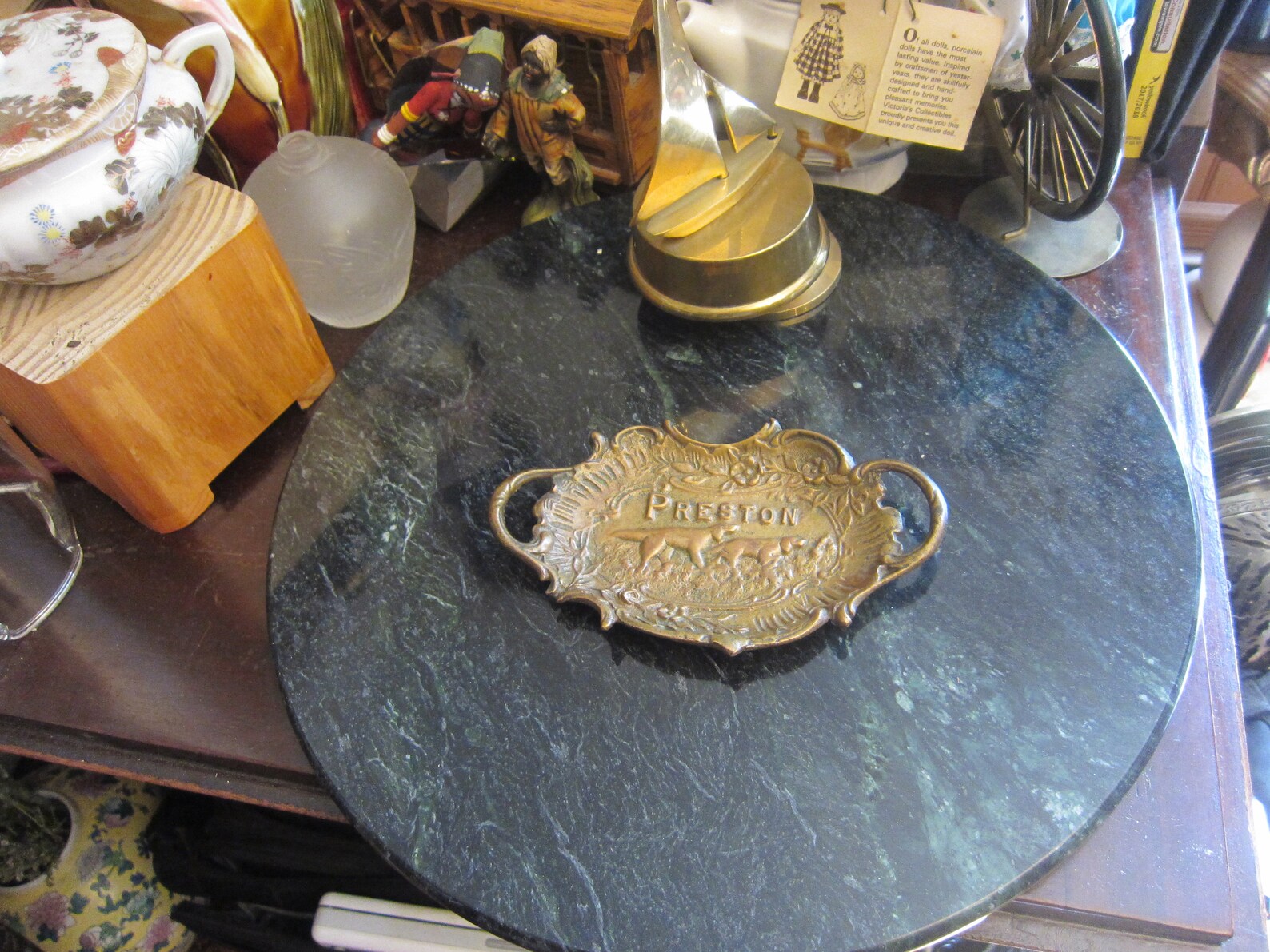 Bronze Hunting Dog Tray Trinket Dish. Vintage Hunting Dogs | Etsy