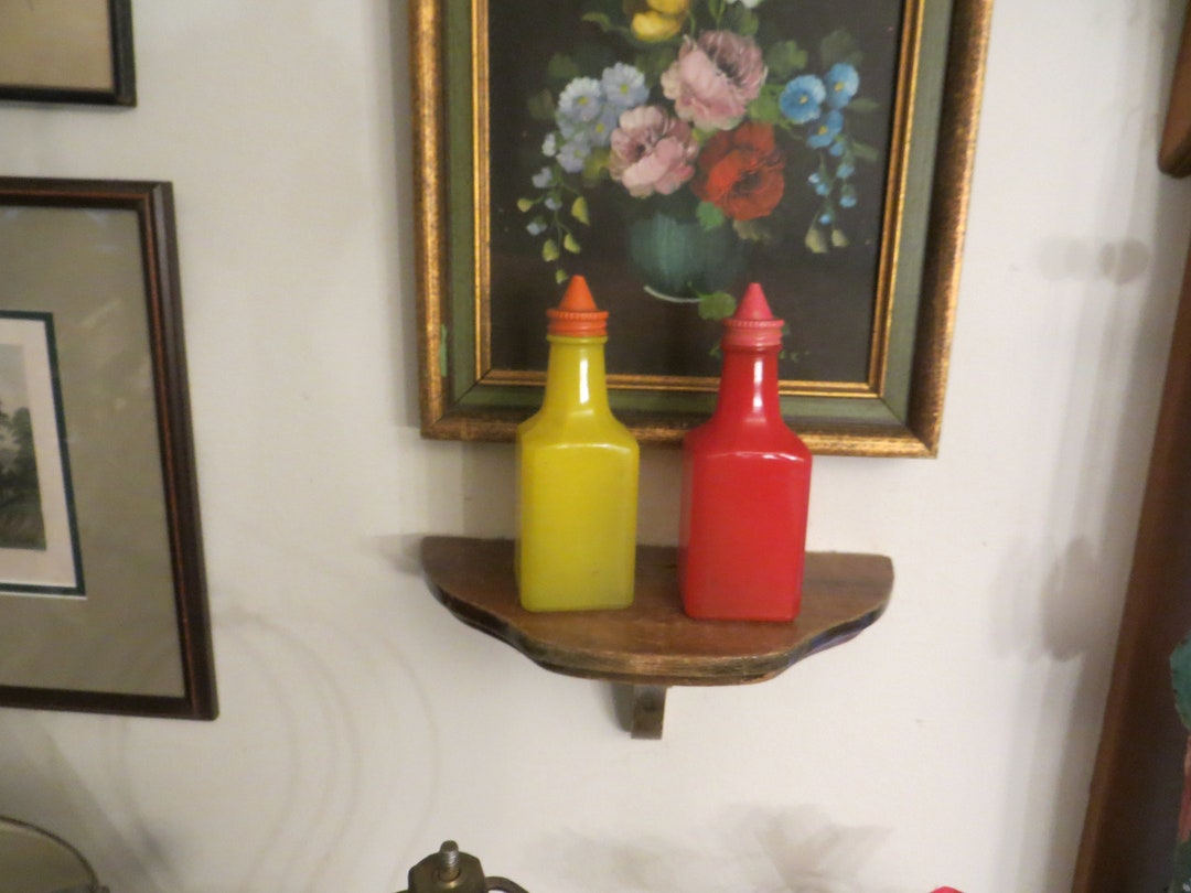 Vintage Gemco Vinegar Oil Bottles, 1960s, Yellow and Red Bottles, - Etsy