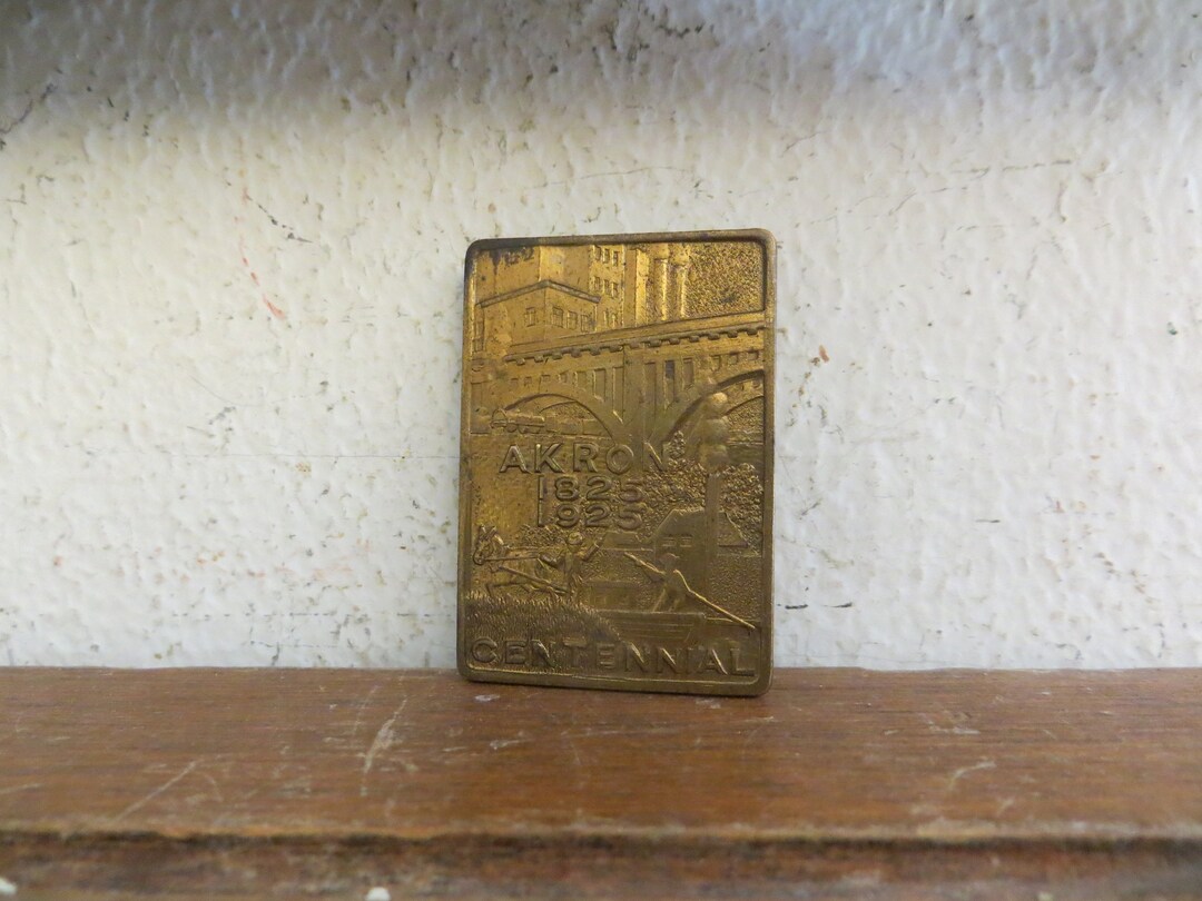 Akron 1825-1925 Centennial Pin, Vintage Antique Ohio Collectible - Etsy