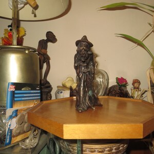 Bronze Wizard Statue, Sculpture, Signed, Vintage - Etsy