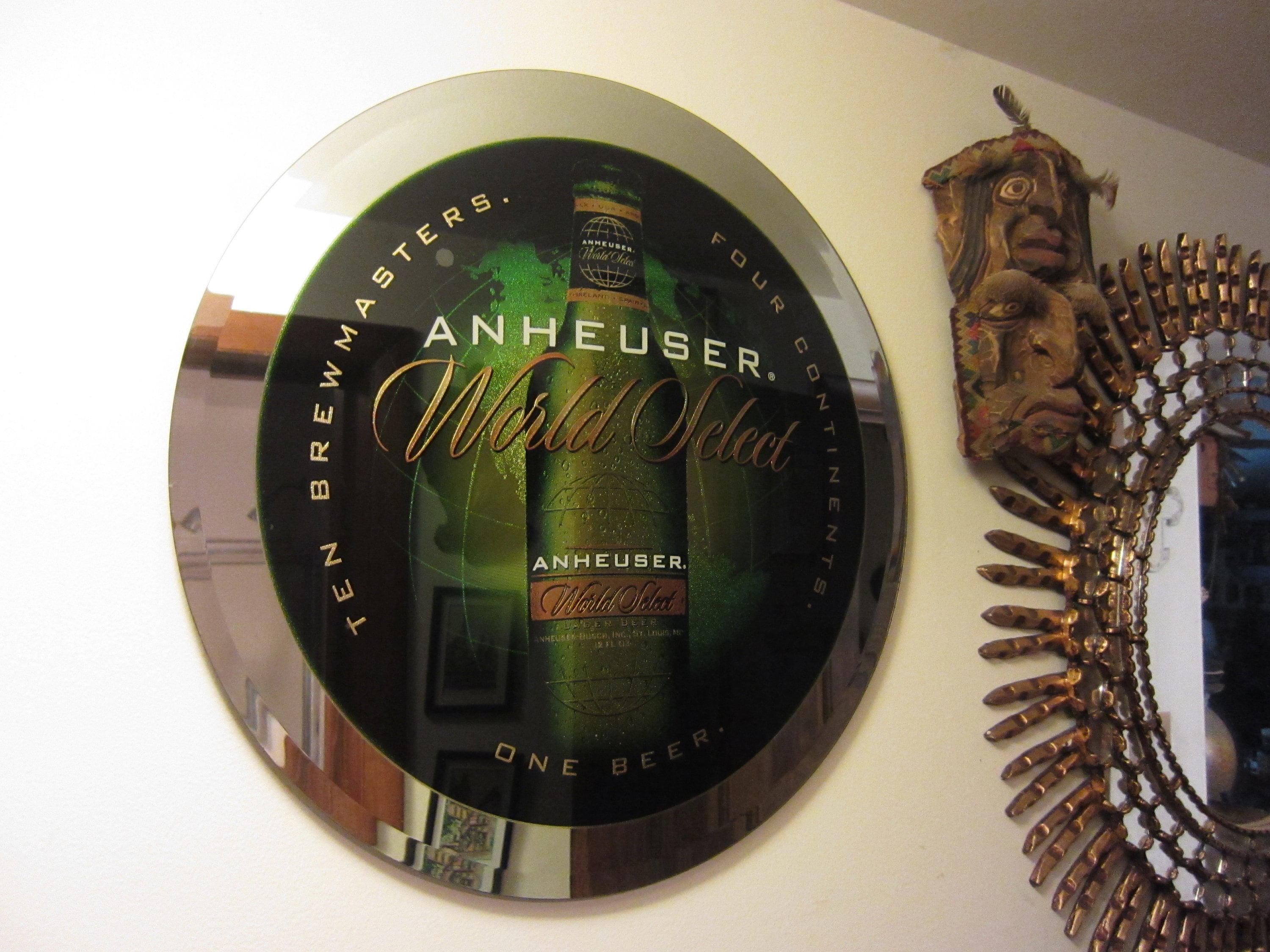 Anheuser Busch World Select Beer Sign / Mirror 24 Round - Etsy