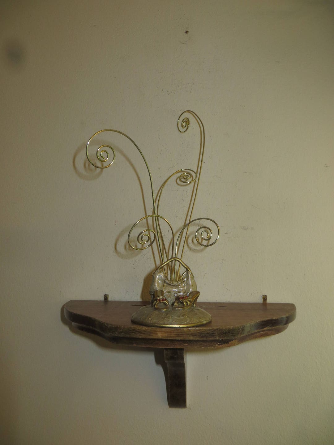 Jewelry Tree With Purse and Shoes, Wire, Felt Bottom, Vintage - Etsy