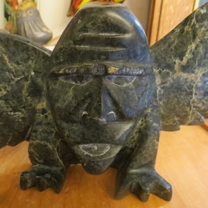 Stone Tiki Mayan Aztec Winged Man Inca Figurine Carved Birdman - Etsy