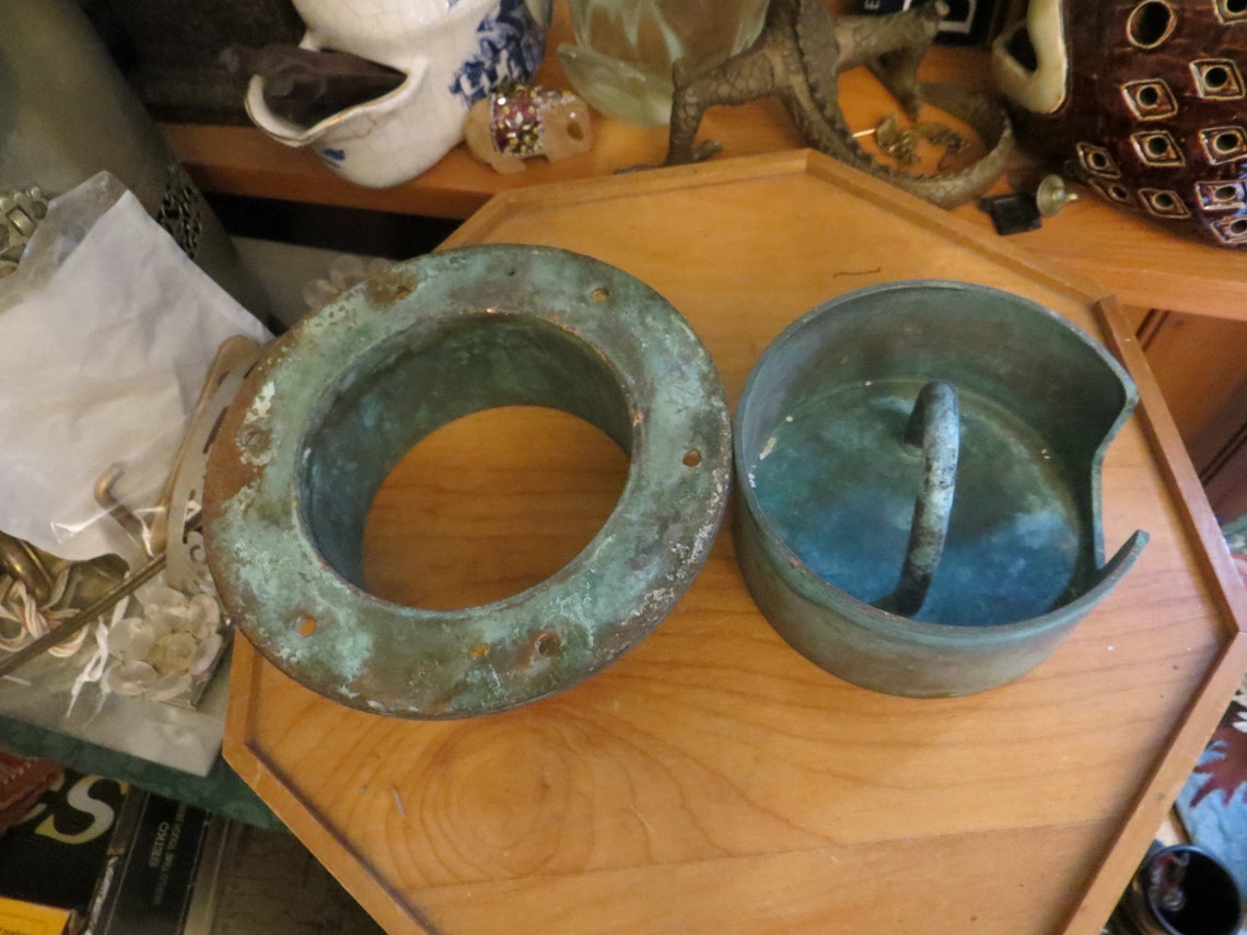 Vintage Cast Bronze Anchor Chain Pipe With Cover, Please Read ...
