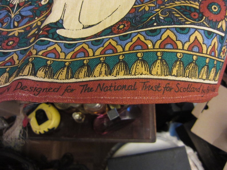 Vintage Pat Albeck National Trust Cat on a Paisley Shawl, Please Read ...