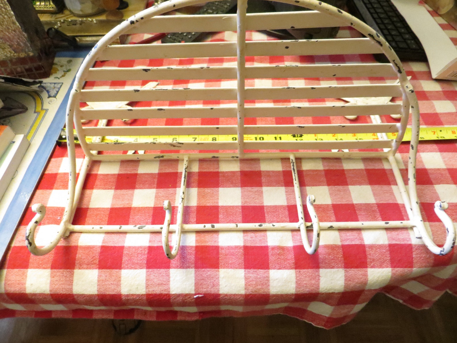 Vintage Shabby Wrought Iron Rack Hat Rack With Shelf Birds - Etsy