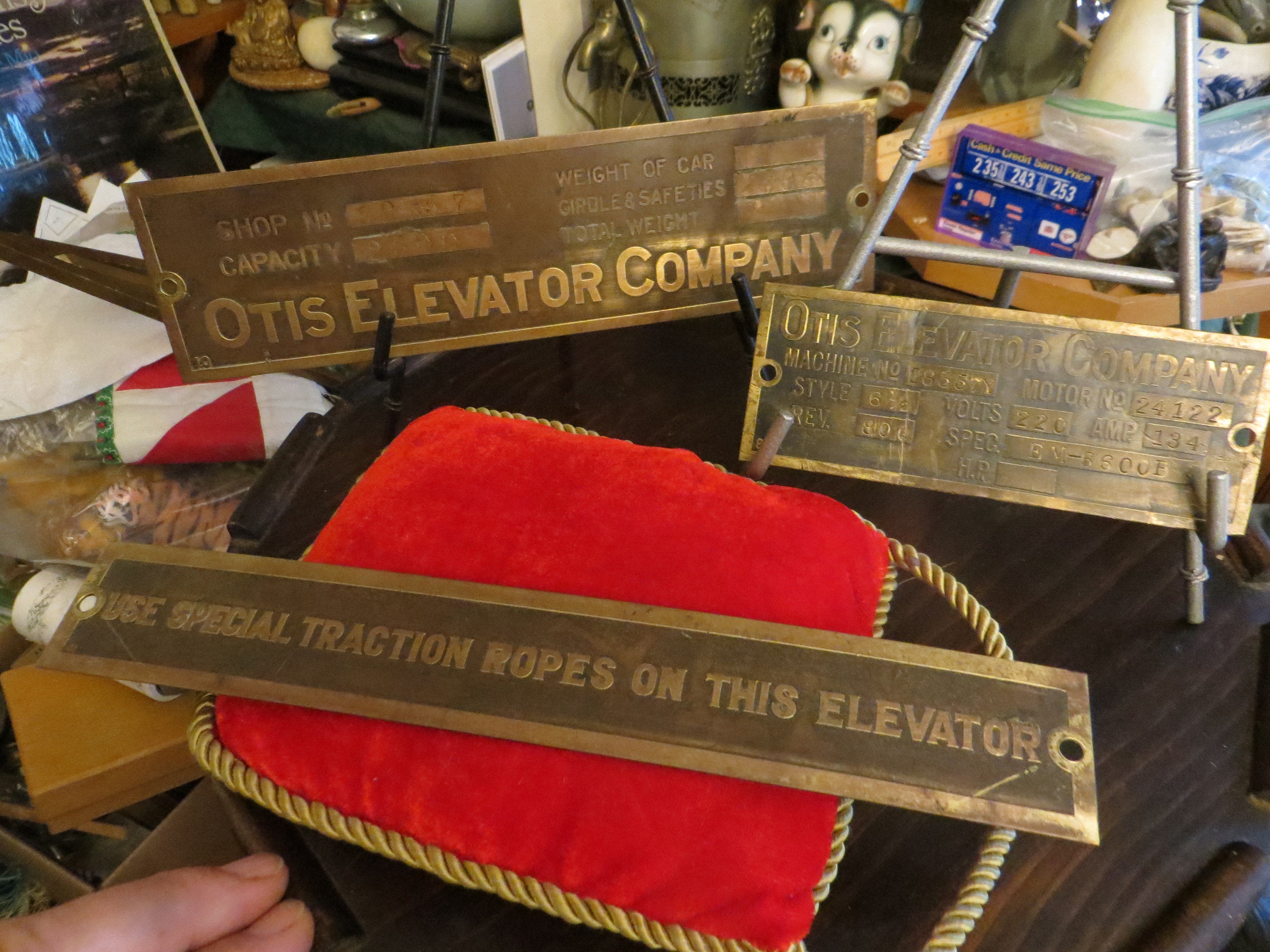 Early 20th Century Salvaged Otis Elevator Plaque Set - Etsy
