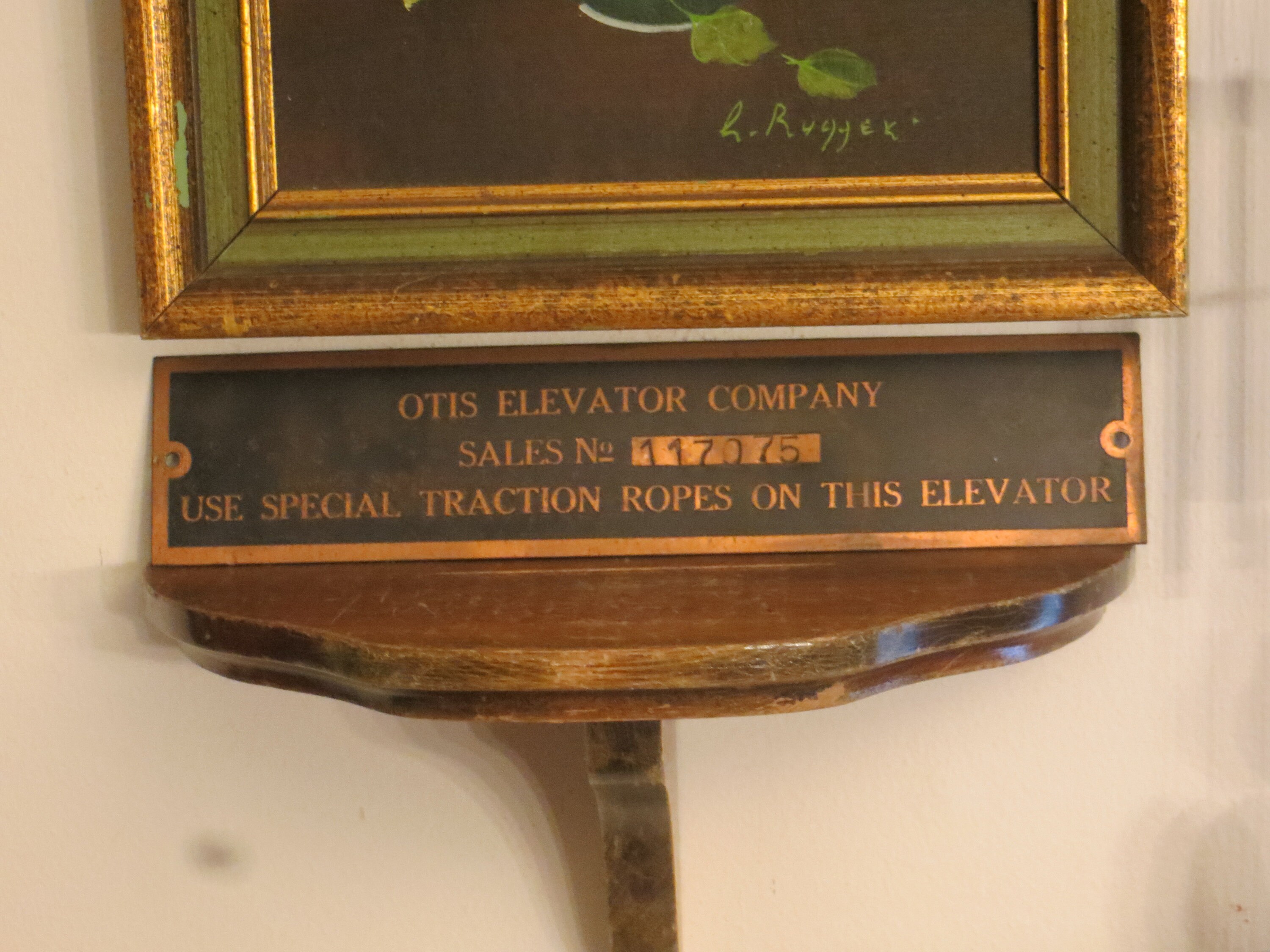 Early 20th Century Salvaged Otis Elevator Plaque - Etsy