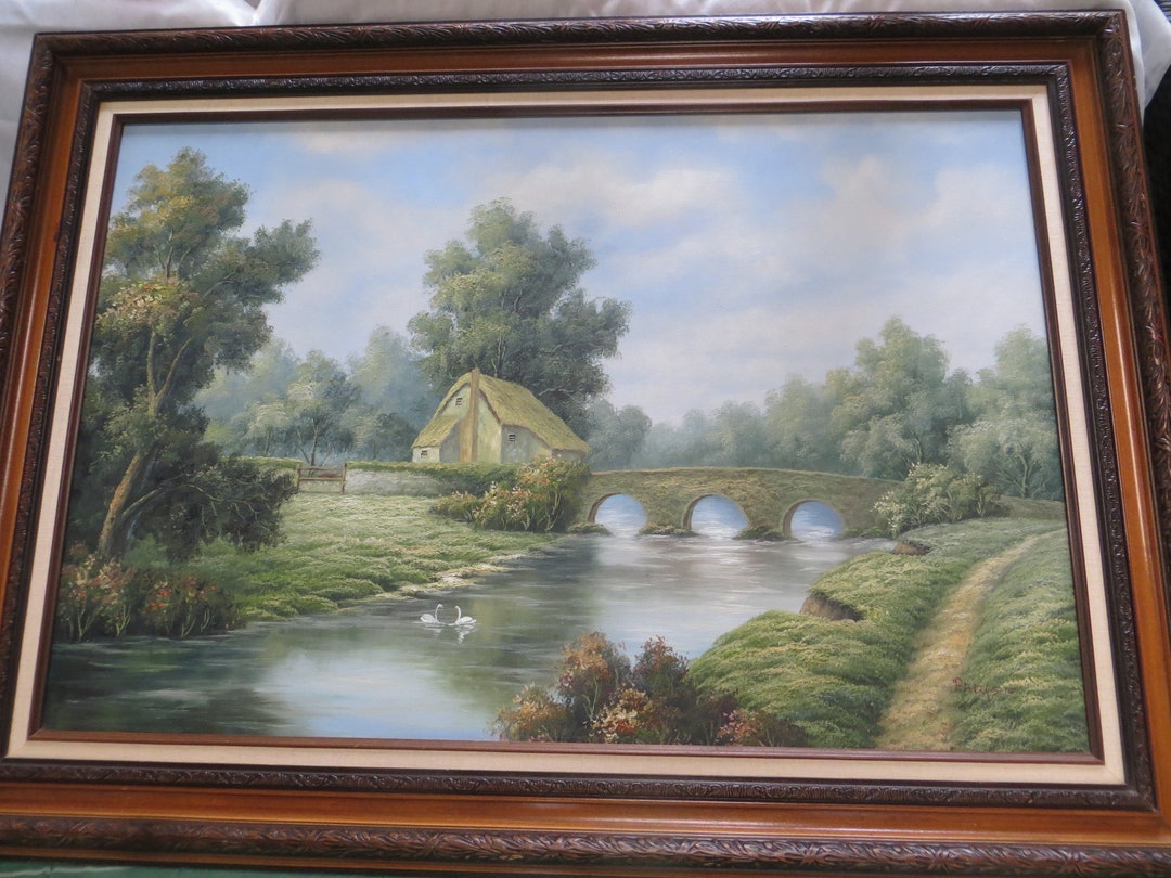 Pickup Only - P. Wilson - Framed & Signed 20th Century Oil, English ...