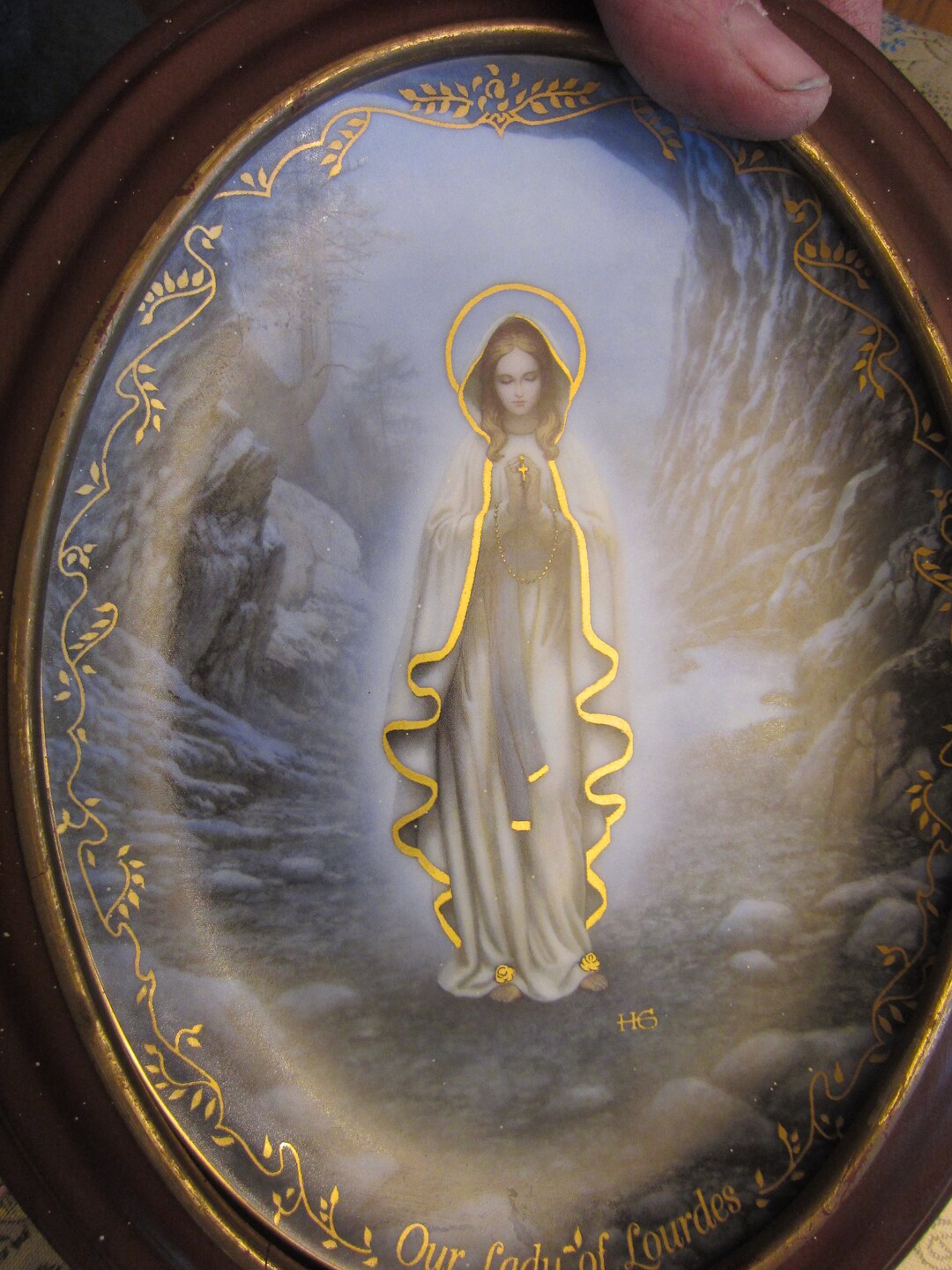 Visions of Our Lady Collector Plates, Our Lady of Lourdes & Our Lady of ...