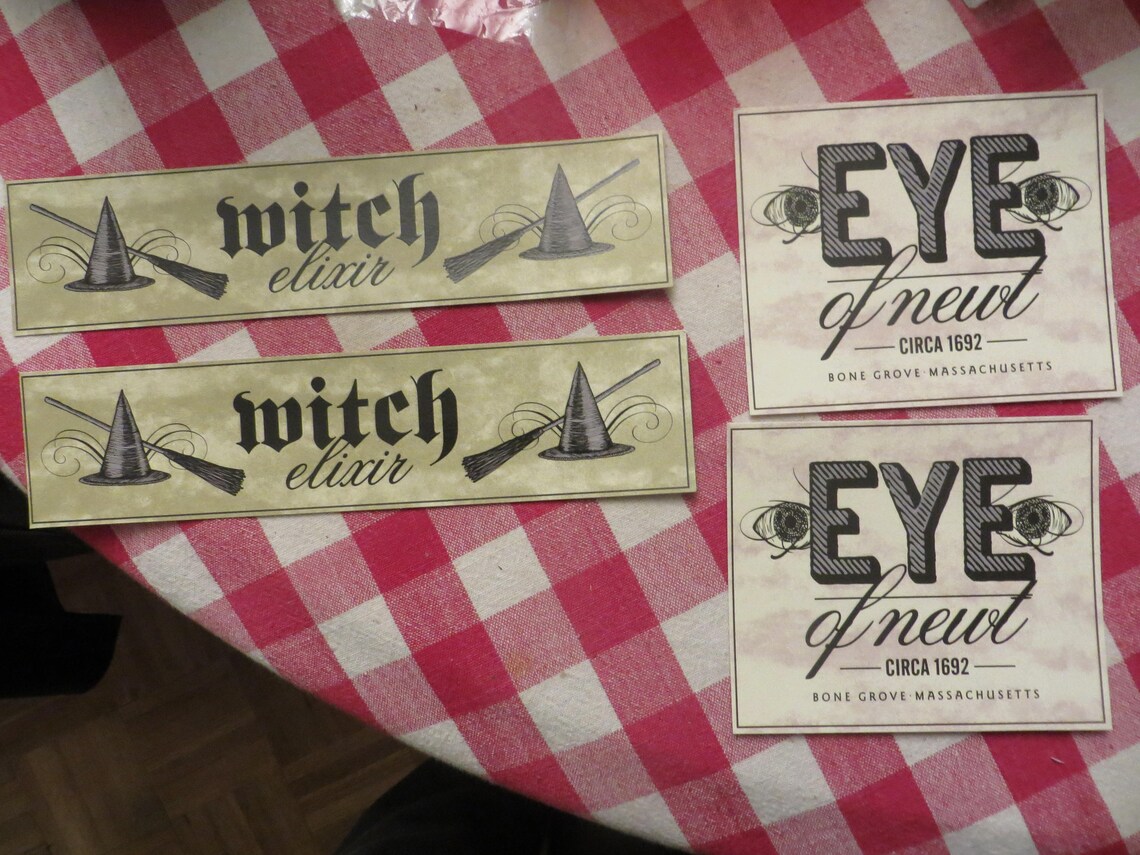Frogs Syrup Elixir Arsenic Cyanide Eye of Newt Labels for - Etsy
