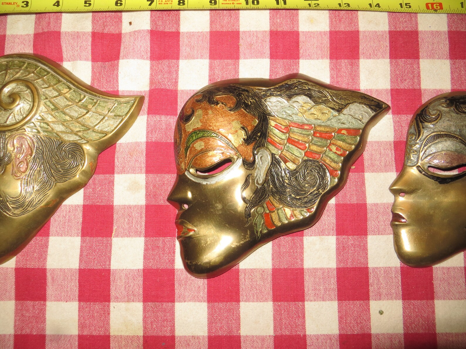 Brass Mardi Gras Mask Wall Hanger Vintage Art Deco Wall - Etsy