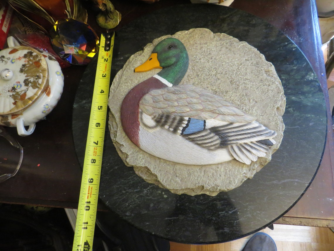 Spoontiques Duck Plaque, Vintage Wall Hanging, Figurine Sculpture ...