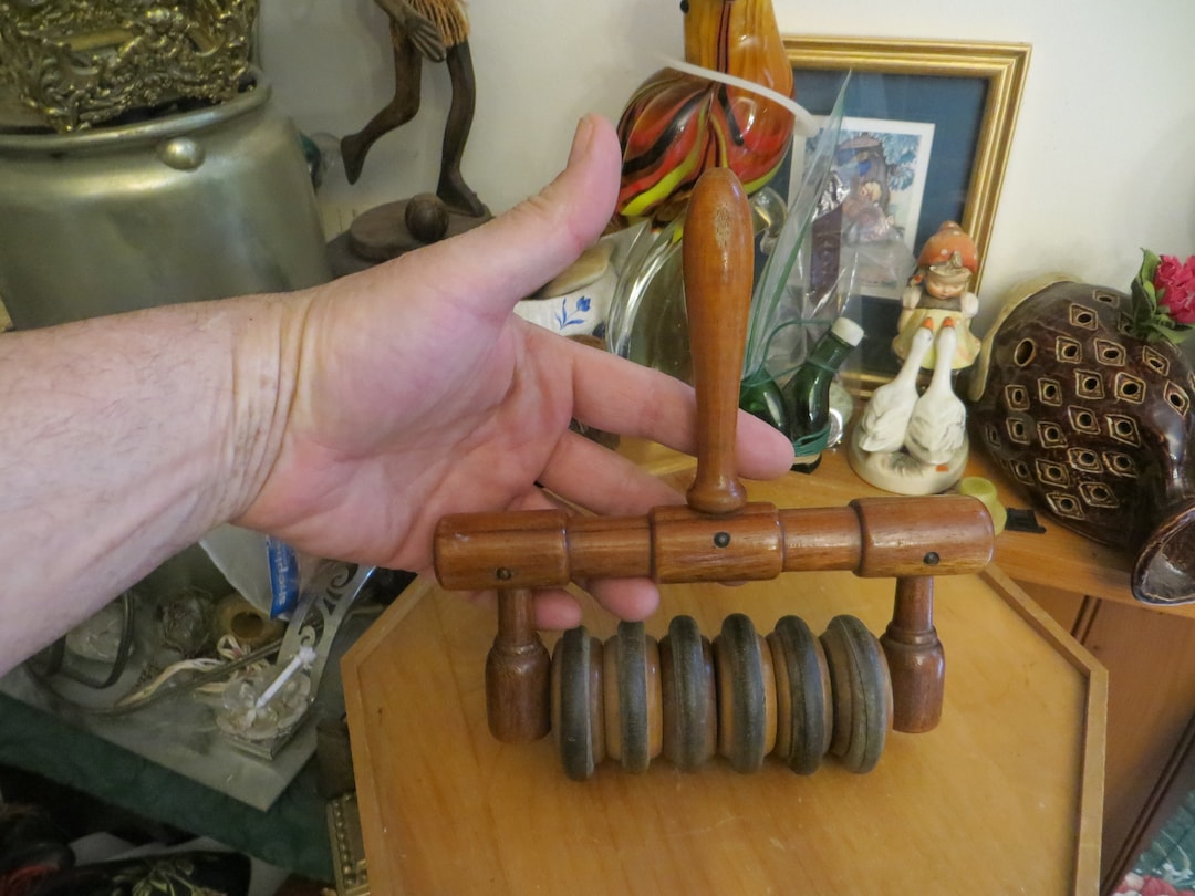 Antique 1800'S Wood Hand Held Massager Device Health Culture Co. April ...