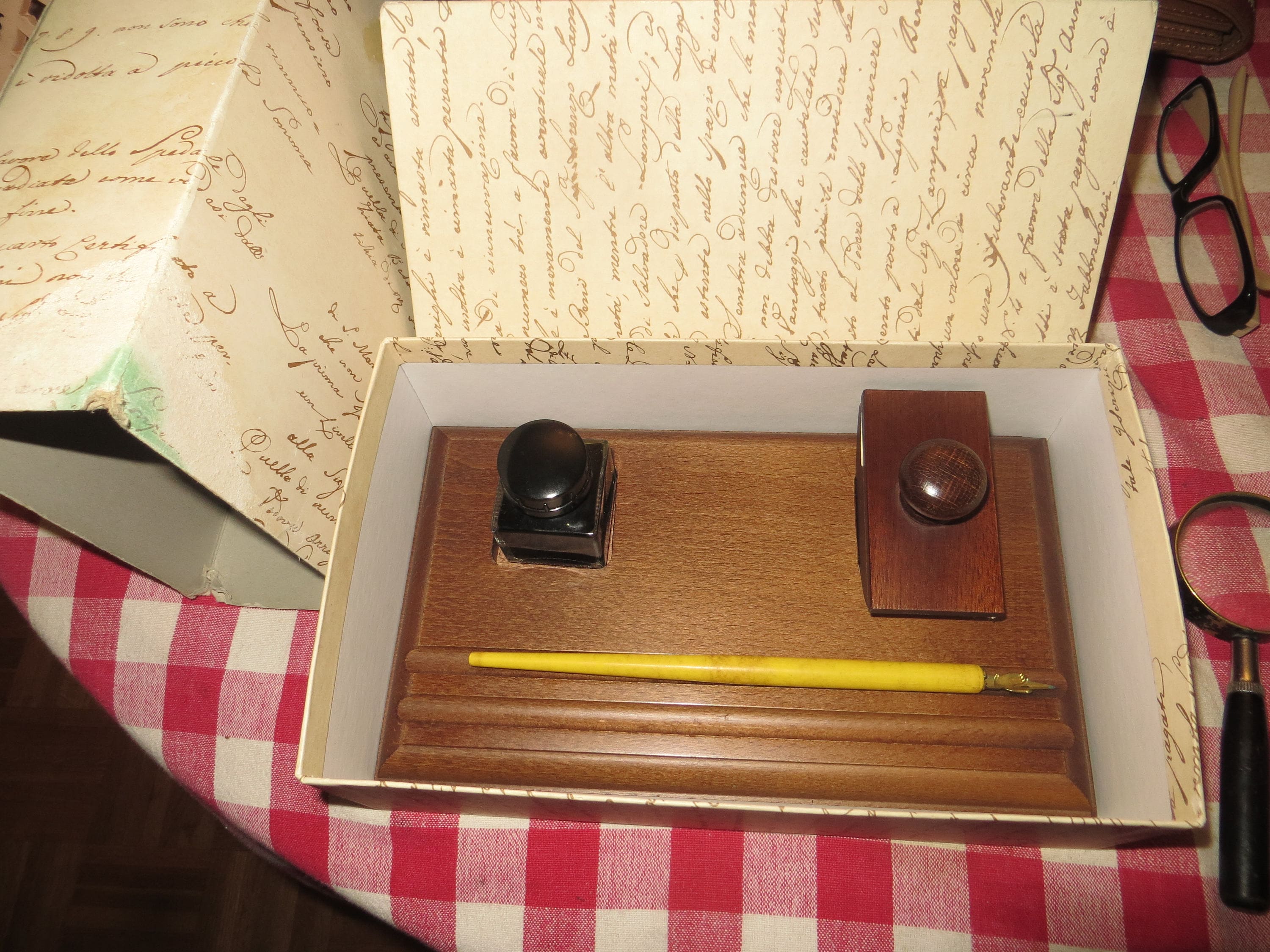 Wooden Calligraphy Desk Set | Etsy