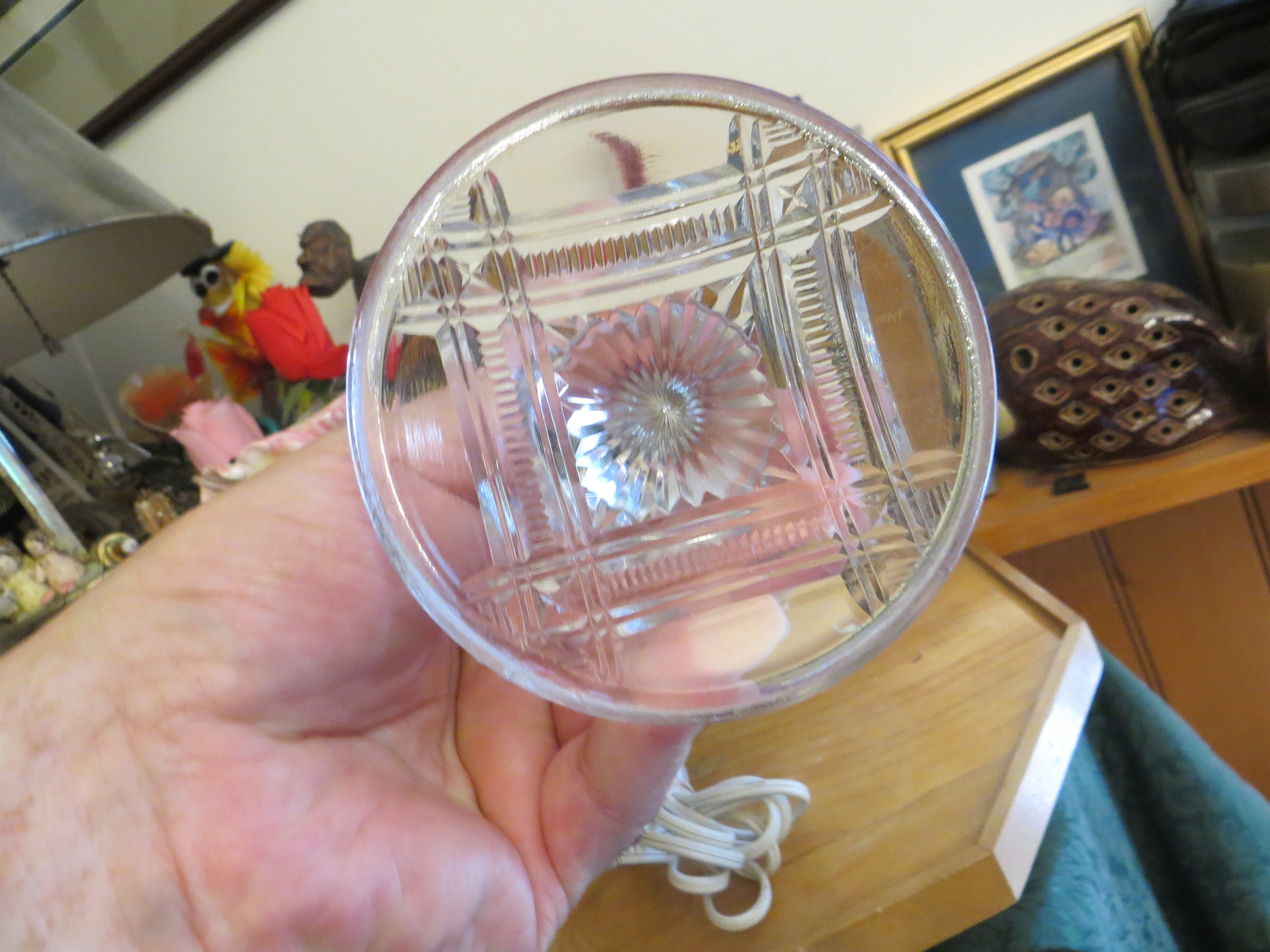 Electrified Oil Lamp W/ Shade Ring Clear Glass - Etsy