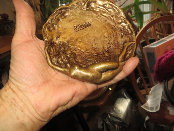Antique Bronze Pin Tray - Gem