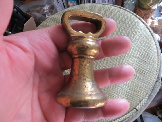 Brass Bell Weight 1lb, Crown Marked, Made in England - Gem