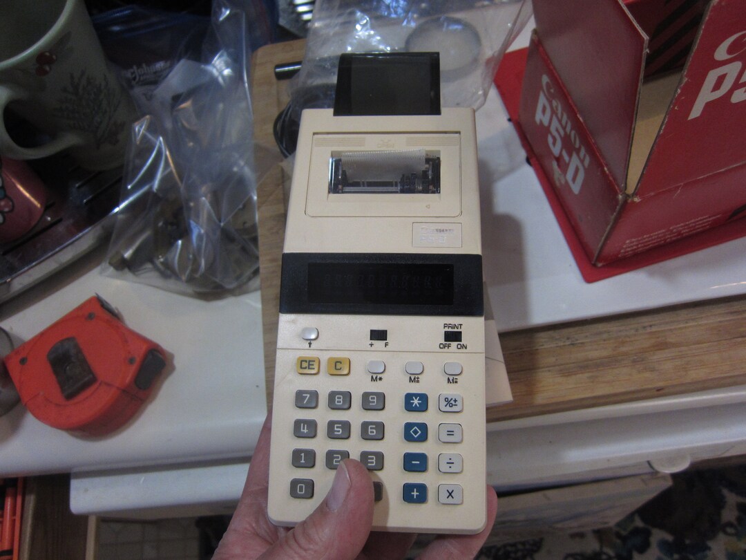 Canon Calculator Adding Machine, Vintage Calculator, P5-D in Original ...