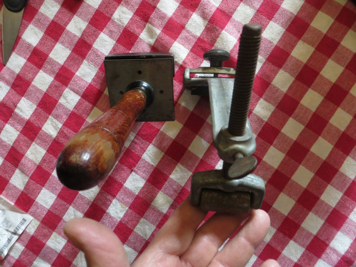 2 Antique Tools, Scraper and Sharpener, Merit Tools & General #810 - Etsy
