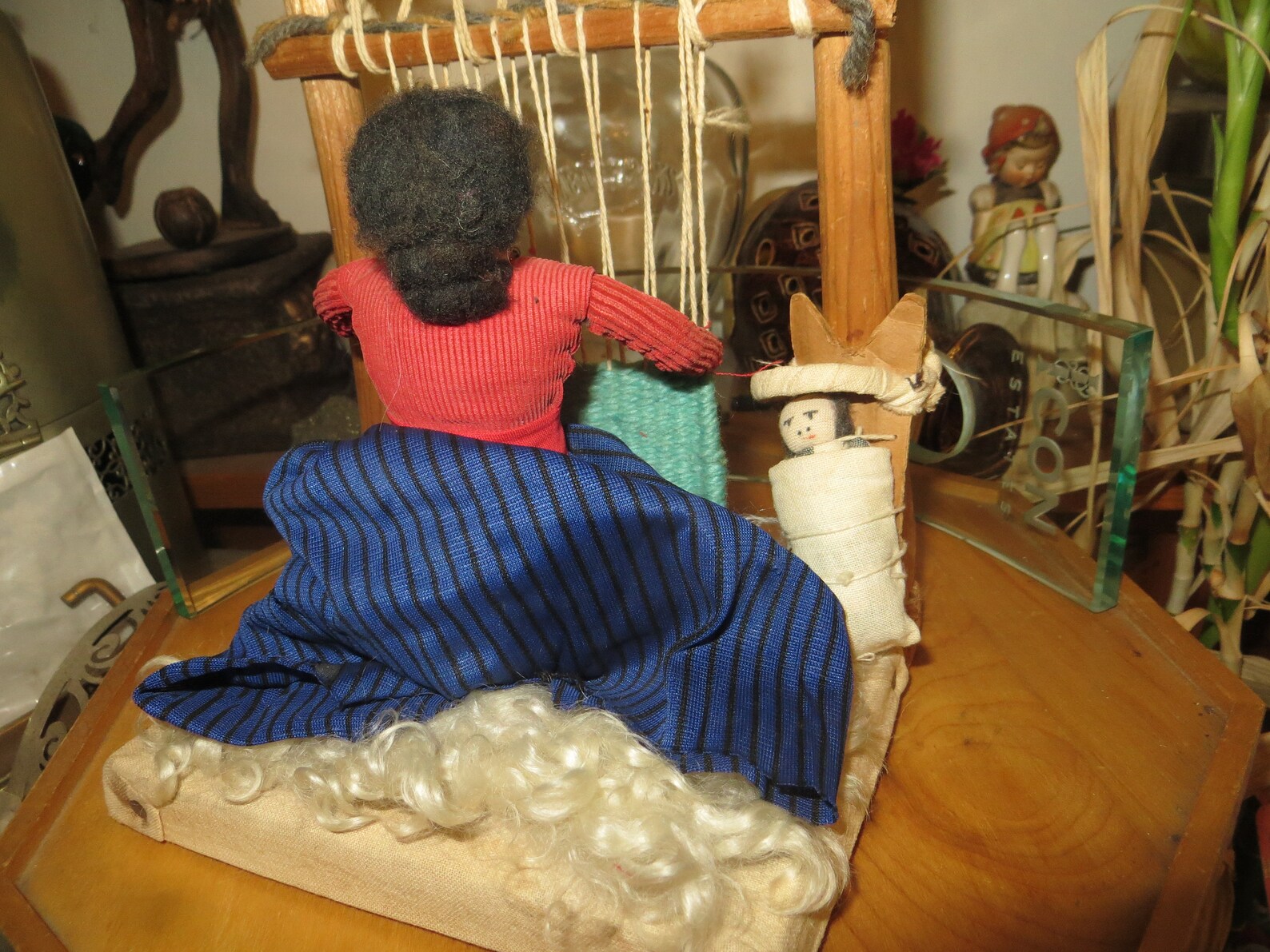 Vintage Native American Indian Navajo Woman Rug Weaving Loom | Etsy