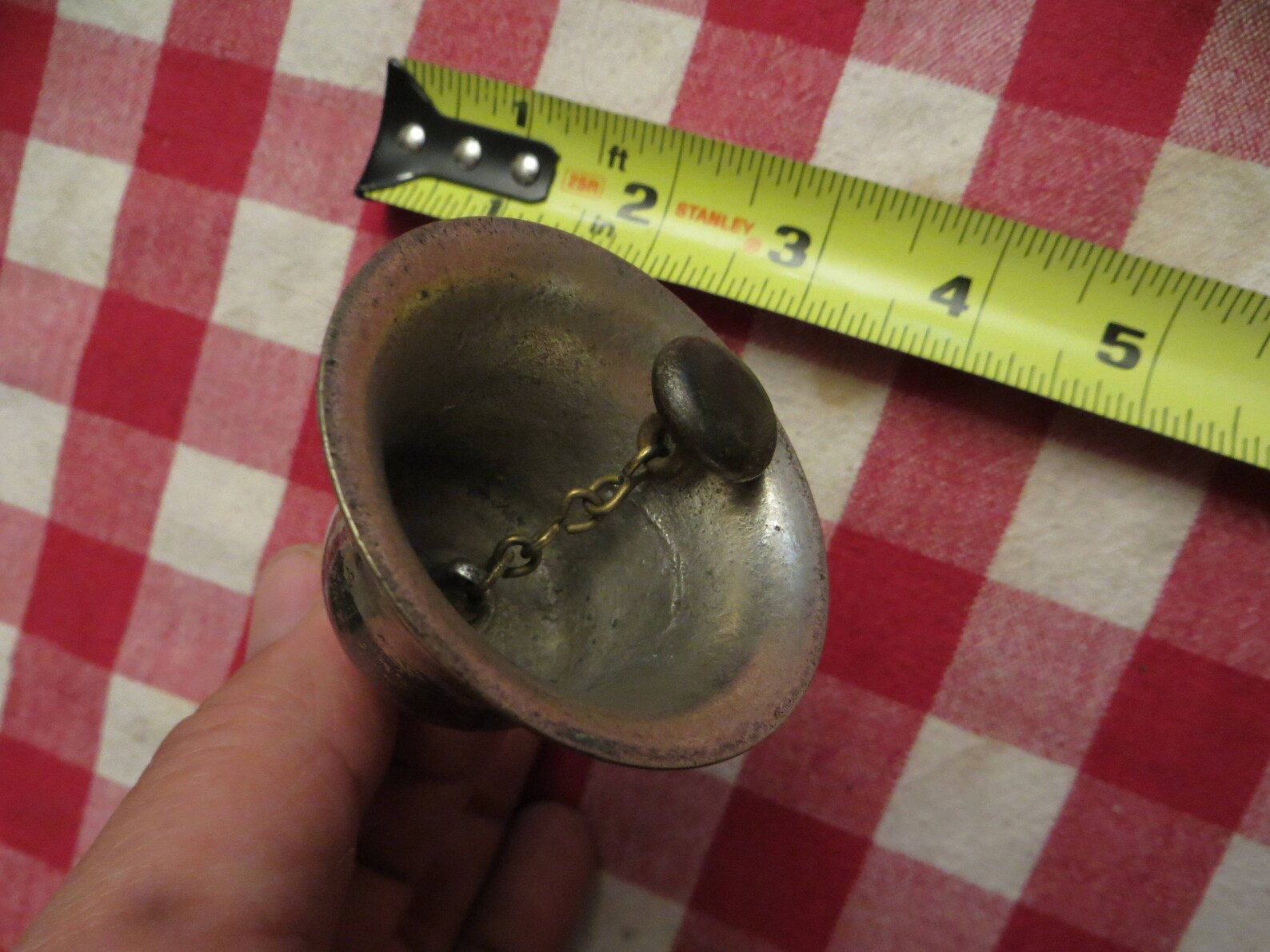 Old Metal Bell With Brass Handle Vintage W/ Free Ship | Etsy