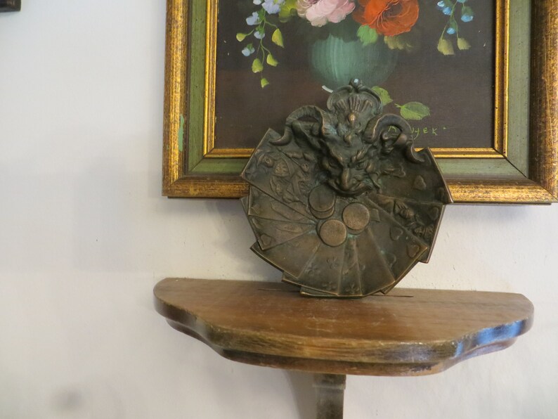 Antique Devil Tray, Satyr Satan, Pin Tip Trinket Dish, - Etsy