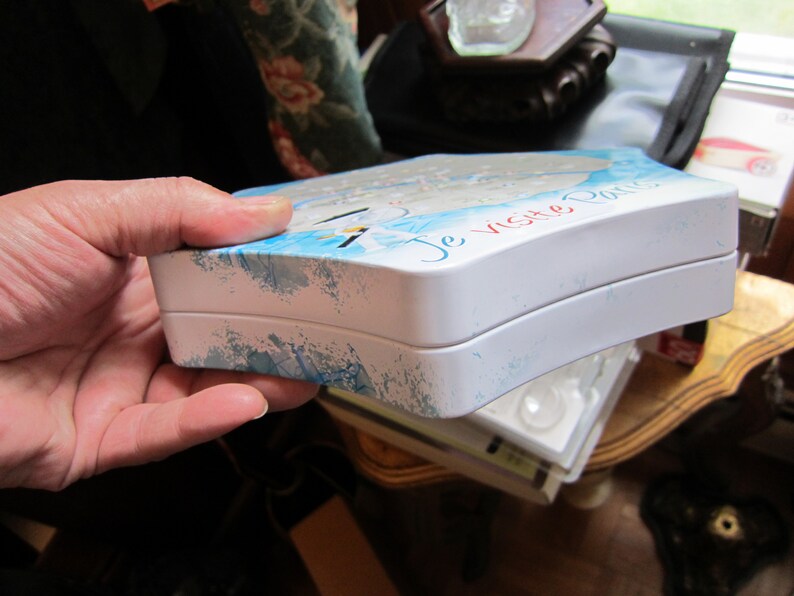 Paris Tin Can With Map & Travel Destinations, Please Read Description ...