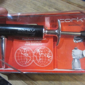 Vintage Corky Cork Air Needle Extractor Wine Bottle Corkscrew ...