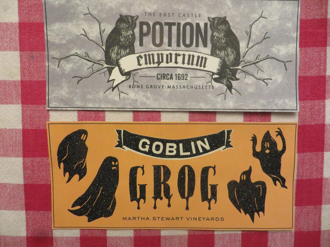 Potions Bone Stew & Goblin Grog Blood Drops Labels for Jars - Etsy