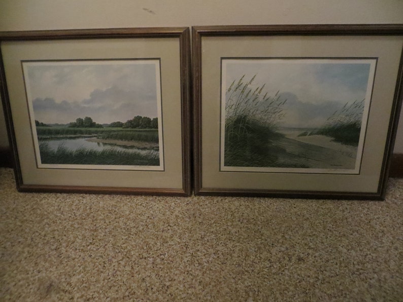 Amazing Framed Jim Harrison Prints Sand Dunes or Inlet | Etsy