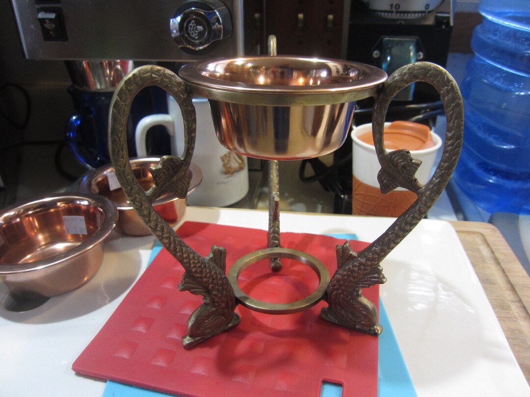 Vintage Dolphin Stand Crystal Orb Pedestal Stand Base, Dolphins ...