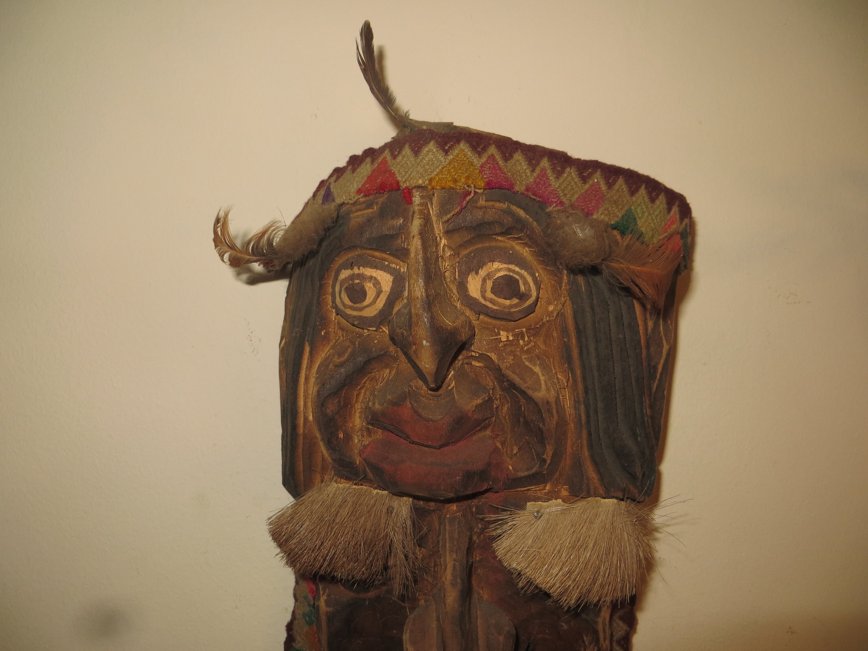 Tribal Mask Two Face Carved Wood Vintage - Etsy