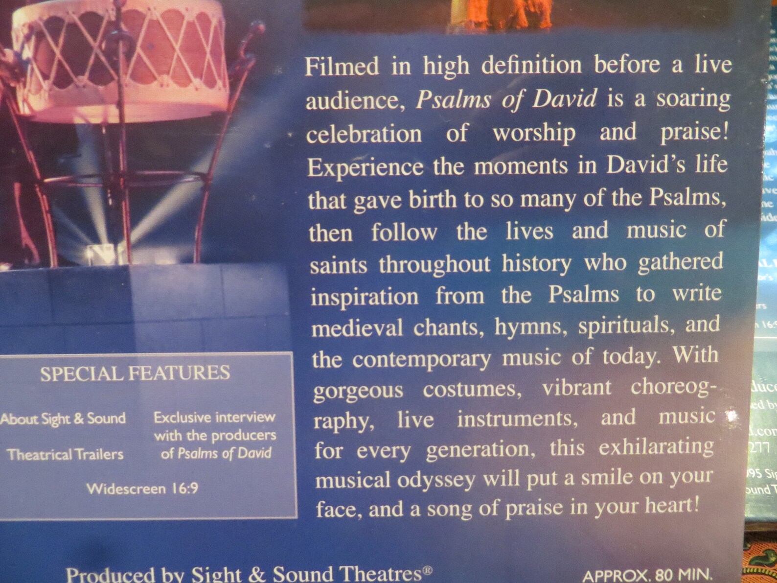 Sight & Sound Theatres: Ruth or Noah or Psalms David, Please Read ...
