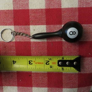 8 Ball Key Chain Maraca Mini Keychain Gift for the Musician Pool Player, Vintage - Etsy