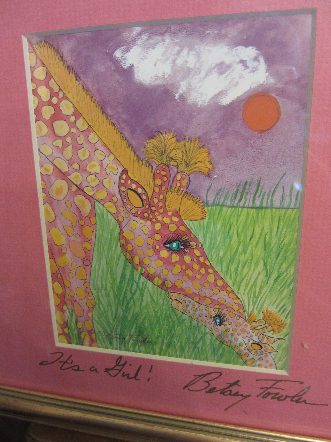 Reserved for Hannah, Betsey Fowler its a Boy or Its a Girl Giraffe ...