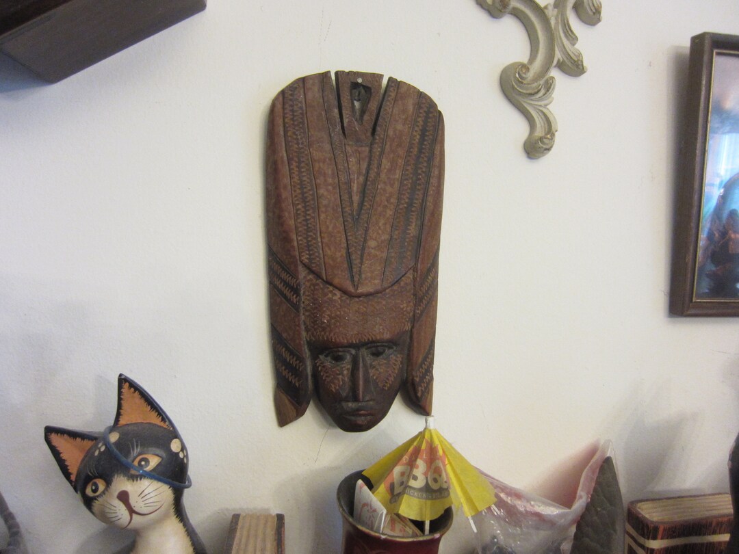 Tribal Mask, African Wall Mask, Carved Wood Mask, Wall Decor, Please ...