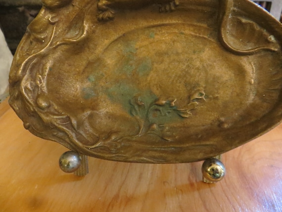 Antique Lizard Bronze Pin Tray, Solid Cast Bronze Rin… - Gem